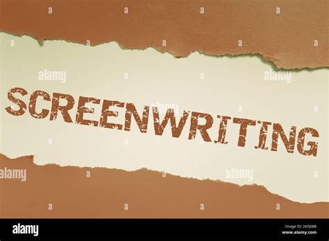 handwriting text screenwriting concept meaning the art and craft of