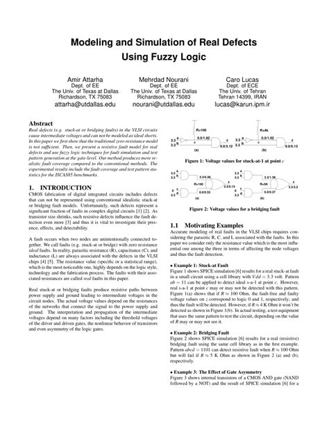 Pdf Modeling And Simulation Of Real Defects Using Fuzzy Logic