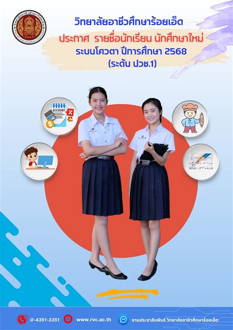 📣📣ประกาศ งานประชาสัมพันธ์ วิทยาลัยอาชีวศึกษาร้อยเอ็ด