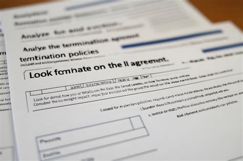 Legal Document Detailing Termination Agreement And Eviction Policies