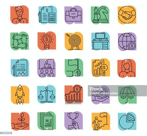 비즈니스 라인 아이콘 편집 가능한 획 파트너십 전략 서비스 마케팅 계약 투자 개발에 대한 스톡 벡터 아트 및 기타 이미지 Istock
