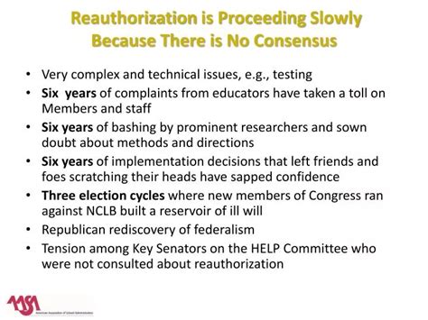 Ppt Reauthorization Is Proceeding Slowly Because There Is No