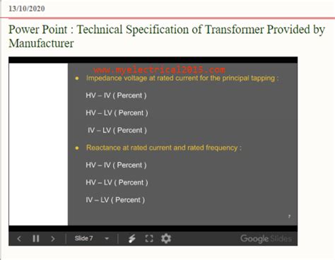 Technical Specification Of Transformer Provided By Manufacturer Power Electronic Engineering