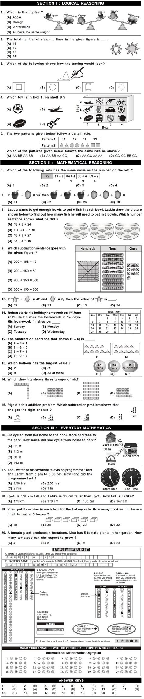 8th Imo Sample Papers For Class 2 2nd Level Exam 2024