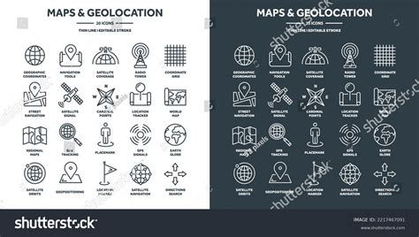 Mapa De Navegación Y Geolocalización Posicionamiento Vector De Stock Libre De Regalías