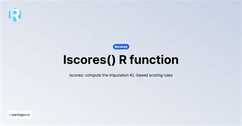 Iscores R Function From Iscores R Packages
