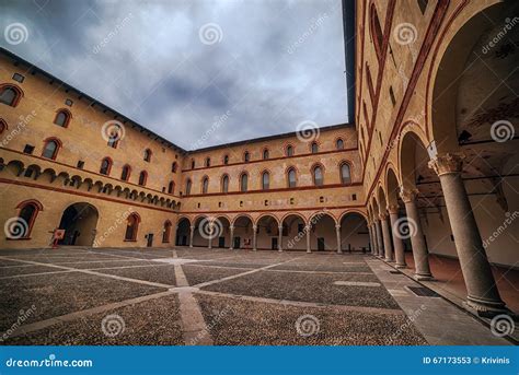 Milan Italy Sforza Castle Castello Sforzesco Stock Image Image Of