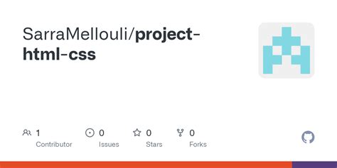 GitHub SarraMellouli Project Html Css