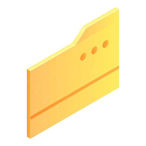 Premium Vector Yellow Folder Icon Isometric Of Yellow Folder Vector