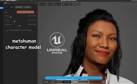 i will design unreal engine metahuman character ue4 ue5 model 3d