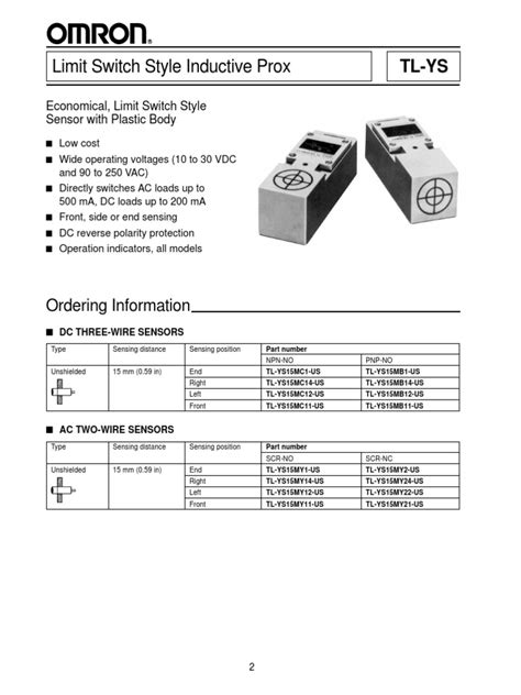 Omron Tl Ys Pdf Alternating Current Resistor