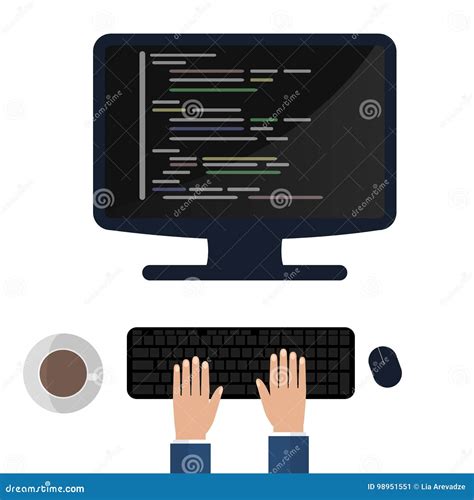 programming and coding concept website development web design flat