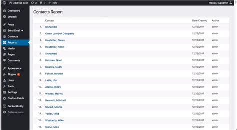 Php Create A New Wordpress Admin Page And Add An Admin Table To It