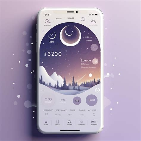 Premium Ai Image Mobile App Layout Design Of Sleep Tracker And