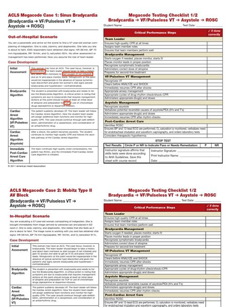 Mega Code Advanced Cardiac Life Support Acls Acls Study
