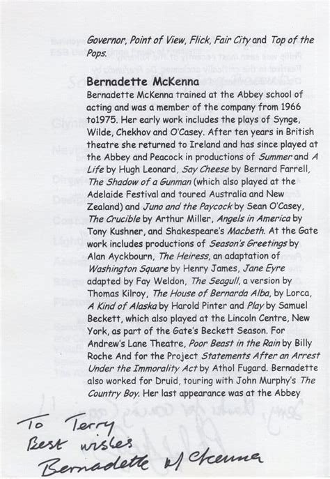 Philip Judge Top Of The Pops Sleeping Beauty Irish Hand Signed Theatre Programme