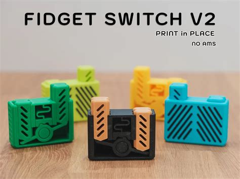 Pop Switch Fidget Toy V2 Free 3d Print Model Makerworld