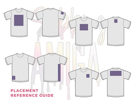 Sublimation Size And Placement Guide Sheet Sublime Software Design