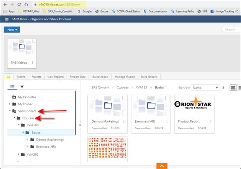 Cant Find Sas Content Courses Yva183 Basics Folder In Sas Drive Sas Support Communities