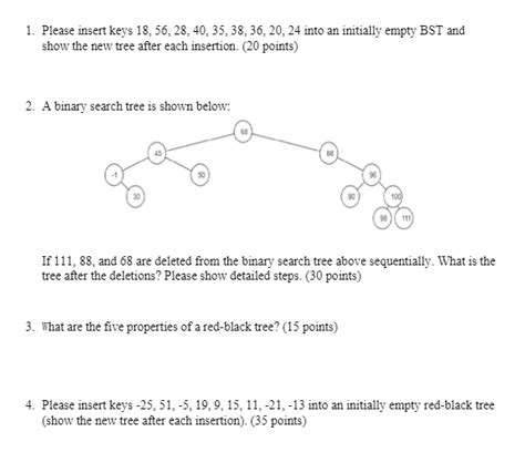 Solved 1 Please Insert Keys 185628403538362024 Into