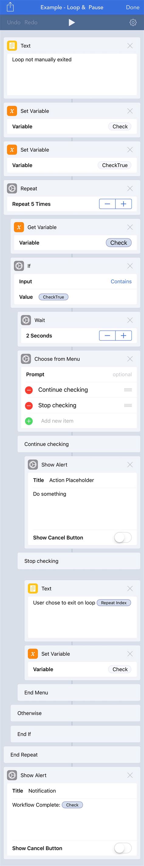 Workflow Example Loop And Pause Thoughtasylum