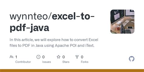 github wynnteo excel to pdf java in this article we will explore