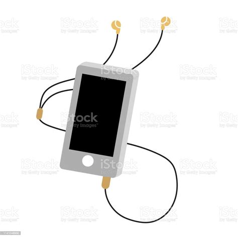 헤드폰 평면 간단한 일러스트와 스마트 폰 음악 플레이어 0명에 대한 스톡 벡터 아트 및 기타 이미지 0명 3차원 형태 Mp3 플레이어 Istock