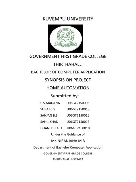 Kuvempu University Pdf Arduino Home Automation