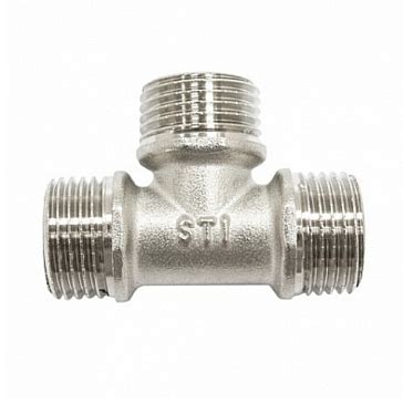 Тройник 1/2" STI н-н-н никелированный | Купить в Твери со скидкой