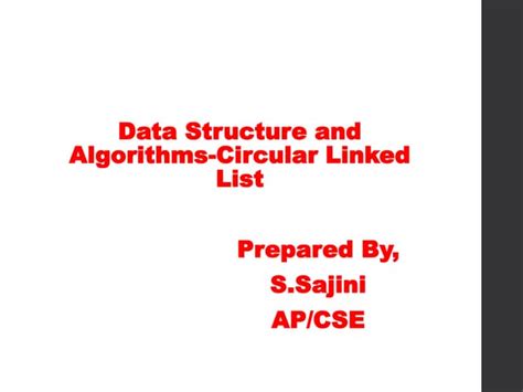 Circular Linked List Ppt