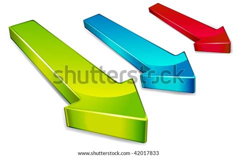 Different Size Arrows Showing Directions Business Vector De Stock