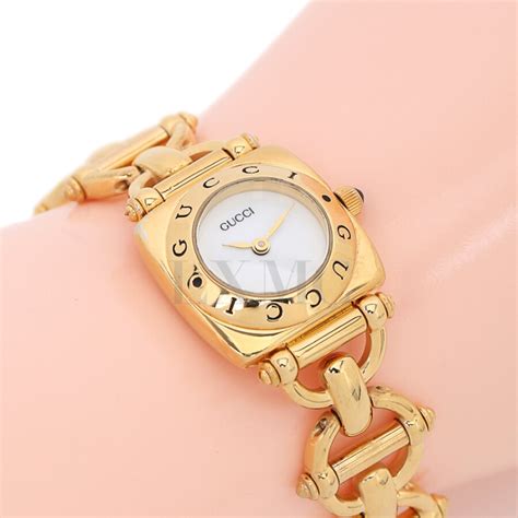 구찌 빈티지 시계 6400l 금장 체인 워치 미스코코