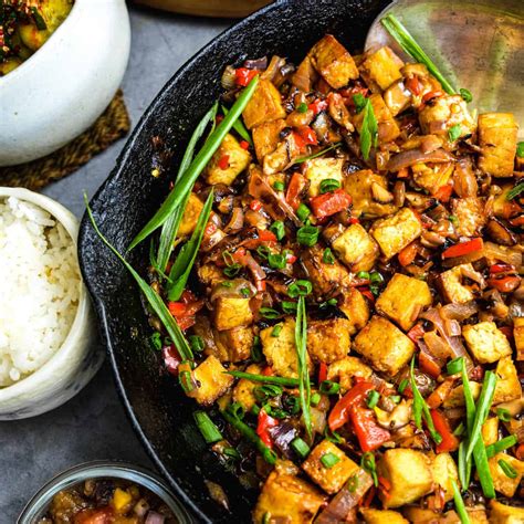 Tofu Sisig Crispy Vegan Filipino Tofu