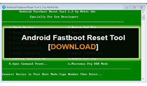 Download Android Fastboot Reset Tool V12 How To Use Android Fastboot