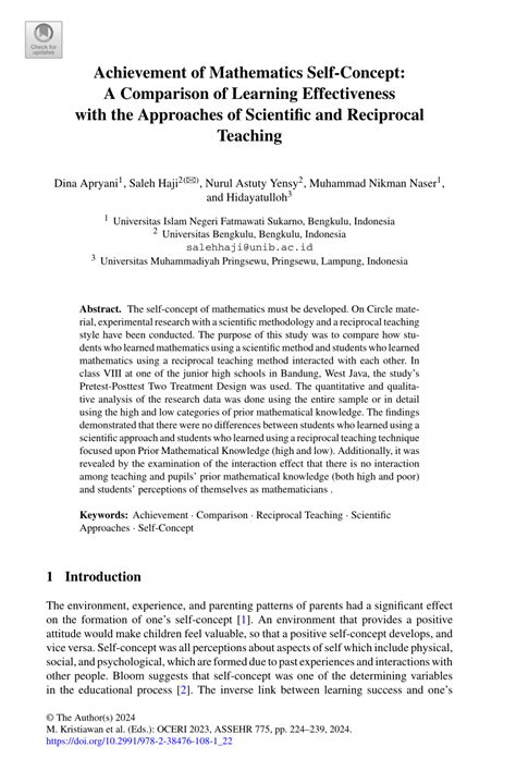 Pdf Achievement Of Mathematics Self Concept A Comparison Of Learning Effectiveness With The