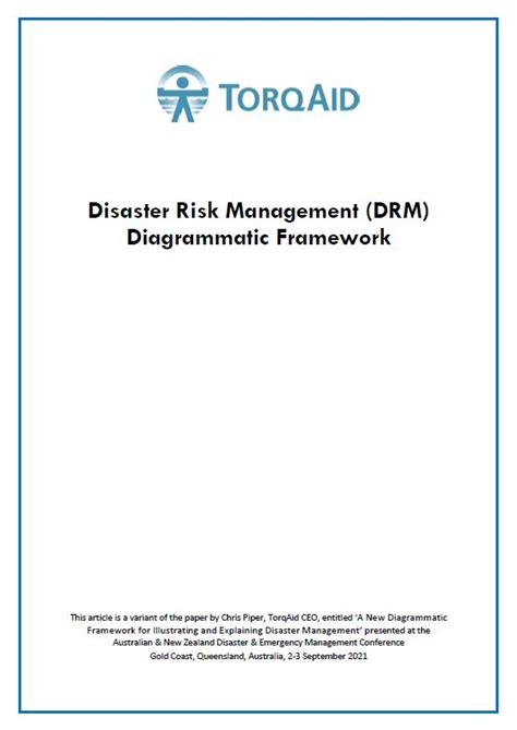 Disaster Risk Management Drm Framework Preventionweb