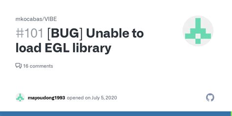 Bug Unable To Load Egl Library Issue Mkocabas Vibe Github