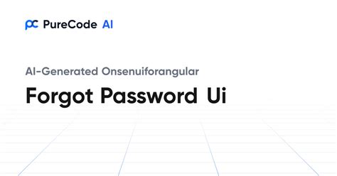 Generate Onsenuiforangular Forgot Password Ui With Purecode