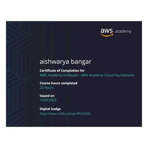Aishwarya Bangar On Linkedin Aws Cloud Certification