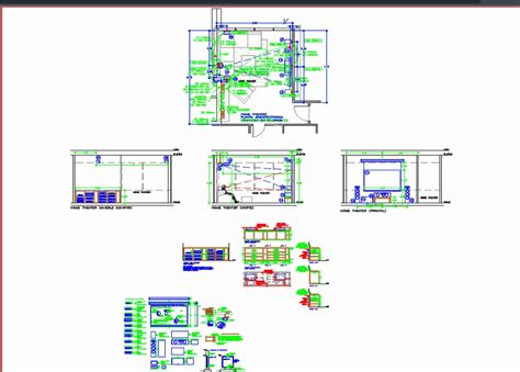 Plano Detallado Home Theater En Autocad Cad 1 29 Mb Bibliocad