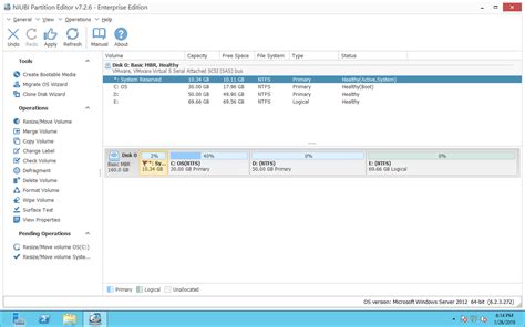 Extend System Reserved Partition In Windows Server 2012 R2