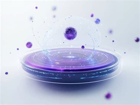 A Sleek 3d Render Of A Quantum Computing Interface With Futuristic