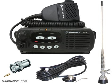 Motorola Gm340 With Antenna Microphone And Programming Agricultural Radio Complete Set Ebay