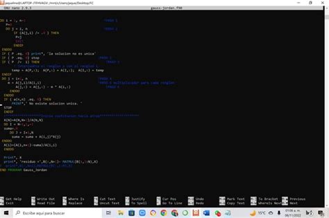 problem with gauss jordan method with subroutines r fortran
