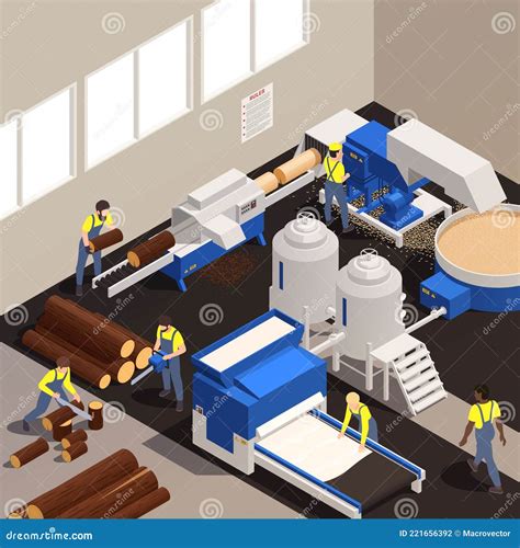 Paper Production Flowchart Vector Illustration CartoonDealer