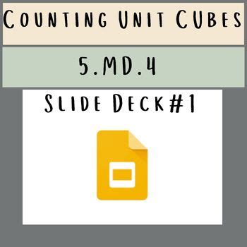 Counting Unit Cubes Google Slide Presentation Part Md Tpt
