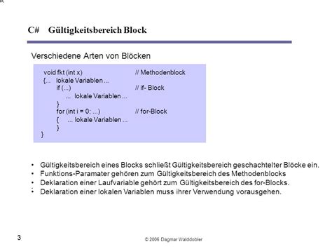 Programmbereich Zu Dem Eine Deklaration Gehört Arten Von