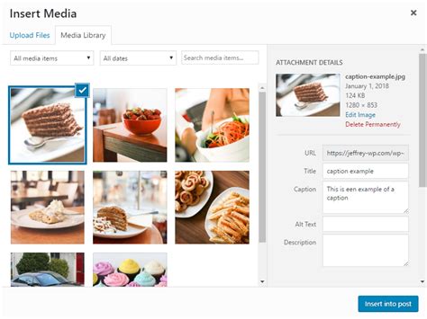 how to add caption to images in wordpress jeffrey wp