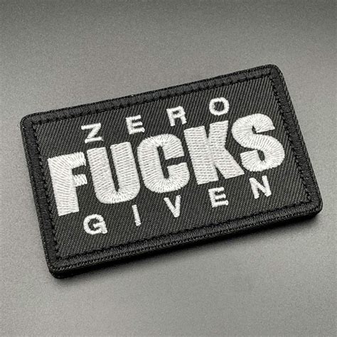 Zero F Ks Given Patch Black Hook And Loop 8cm Task Outdoor