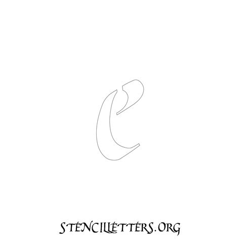 5 Inch Free Printable Individual 149 Cursive Lowercase Letter Stencils